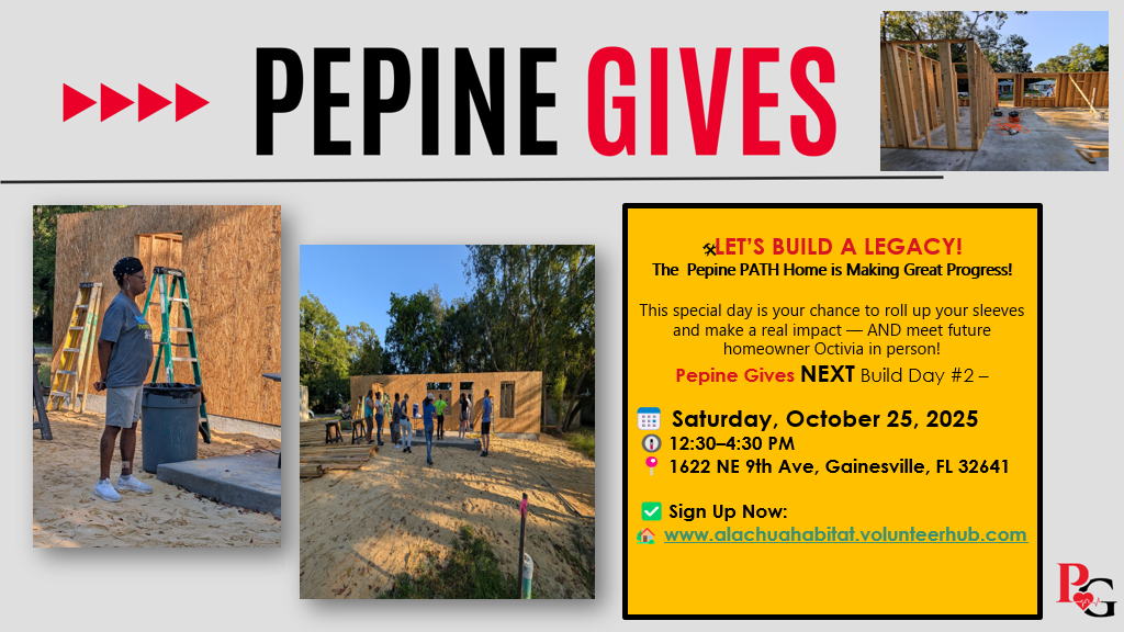 Habitat Build Days | Pepine Gives